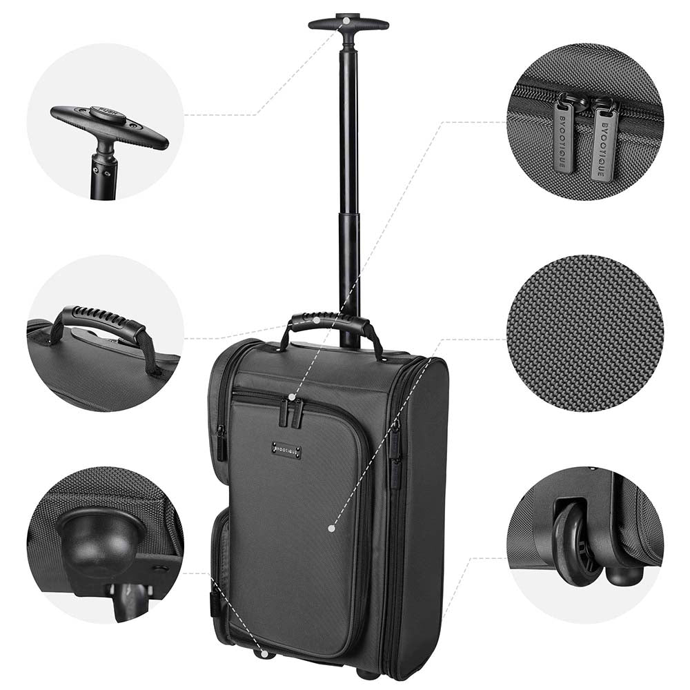 Byootique Makeup Artist Rolling Backpack w/ 5 Pouches